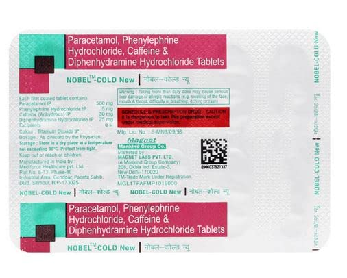 Nobel-Cold New - Strip of 10 Tablets : Amazon.in: Health & Personal Care