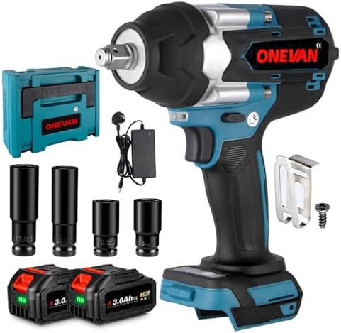 ONEVAN Cordless Impact Driver - Electric Wrench Brushless Motor Impact ...