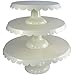 Amazon.com | America Retold White Enamel Cake Stands, Set of 3: White ...