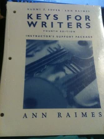 Keys for Writers a Brief Handbook Instructor's Sup: Amazon.co.uk ...
