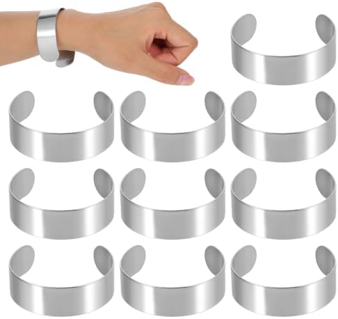 Amazon.com: Tofficu 8Pcs Stainless Steel Bracelet Blanks for Jewelry ...