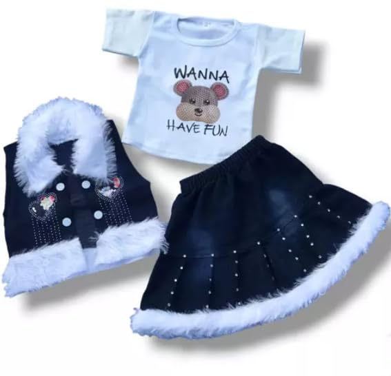 Buy Baby Girls Party(Festive) Jacket Skirt (Blue) at Amazon.in