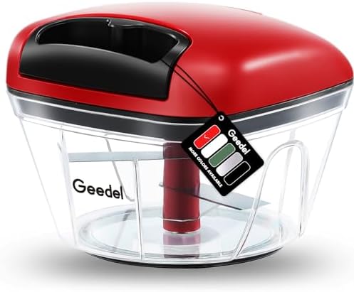 Amazon.com: DOSMAMZ Hand Pull String Vegetable Chopper Food Processor ...