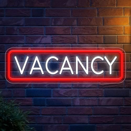 STOERNEON Vacancy Neon Sign, Neon Sign For Business Hotel Hostel Sign ...
