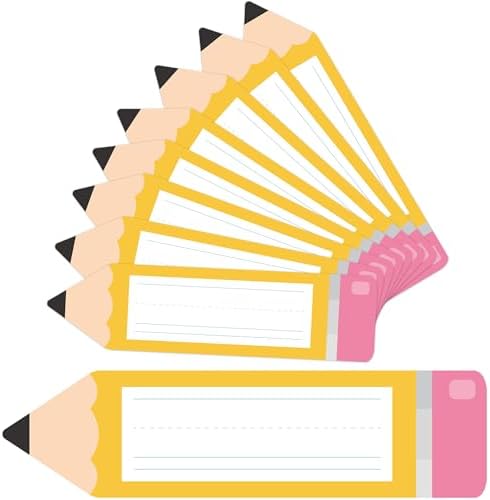 Amazon.com: 36 Pcs Pencil Name Tags for Classroom Desks 2.5x9.5in ...