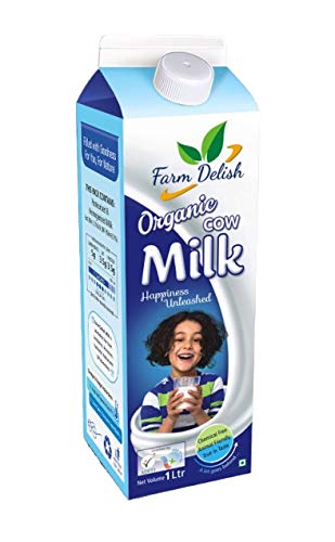 Farm Delish Organic UHT Milk, 1 L : Amazon.in: Grocery & Gourmet Foods