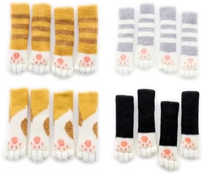 KASESSS 24Pieces Knitted Chair Socks, High Elastic Chair Leg Floor ...