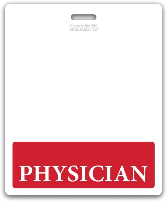 Amazon.com : Oversized Physician Badge Buddy Horizontal - Extra Large ...