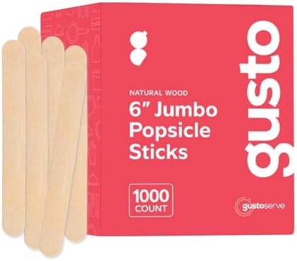 Amazon.com: PINGEUI 200 Pcs 8 × 1 Inch Jumbo Craft Sticks, Wooden Large ...