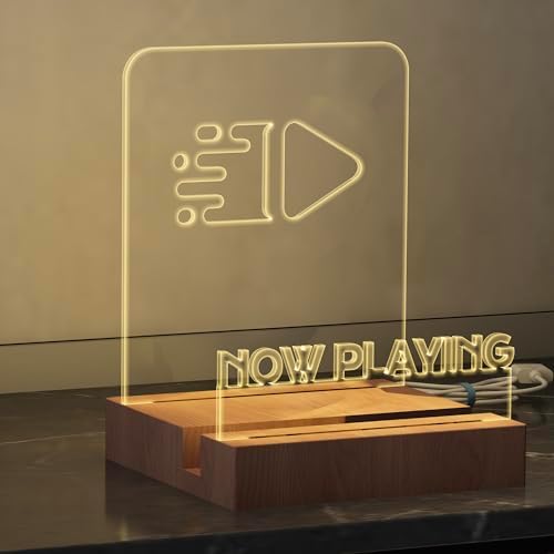 Amazon.com: CAPHONT Now Playing Vinyl Record Stand, Light up LED ...