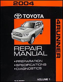 2004 Toyota 4Runner Repair Diagnosis Manual Volume 1 only Original ...