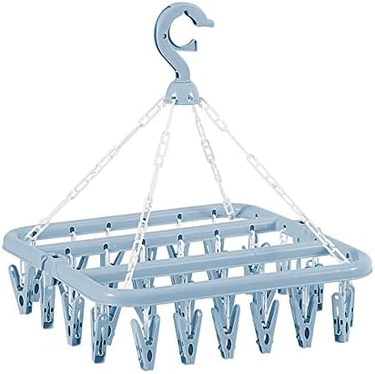 Amazon.com: alladaga Clothes Drying Hanger with 32 Clips and Drip ...