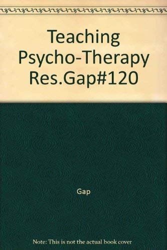 Buy Teaching Psycho-Therapy Res.Gap#120 Book Online at Low Prices in India | Teaching Psycho ...