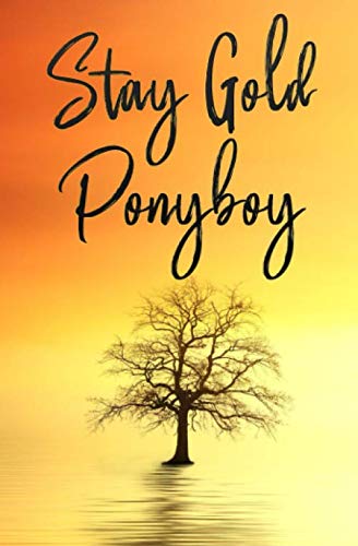 Stay Gold Ponyboy Notebook: A Lined Notebook inspirational Motivational ...