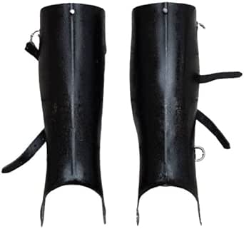 Amazon.com: Blackened Steel Ancient Greek Hoplite Leg Greaves Medieval ...