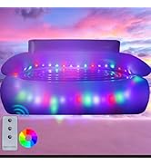Amazon.com: Balabulala Inflatable LED Chair for Adults Kids,Illuminated ...