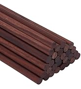 OLYCRAFT 30Pcs 351x7mm Half Round Wood Sticks 3.5mm Thick Unfinished ...