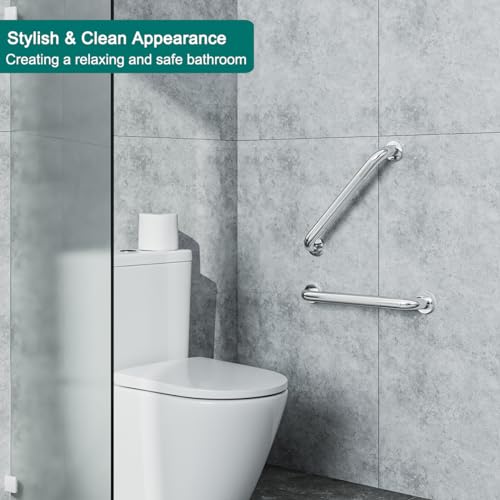 Snapklik.com : FANHAO 2 Pack Shower Grab Bar, 16 Inch Stainless Steel ...