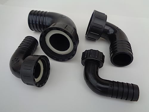 Female 90 deg Hose Tail Connector Water Fitting Polypropylene BSP Fish ...