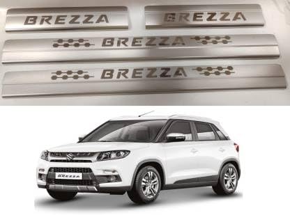 HOTRENZ for BREZZA | Stainless Steel Car Door Foot Step Sill Plate ...