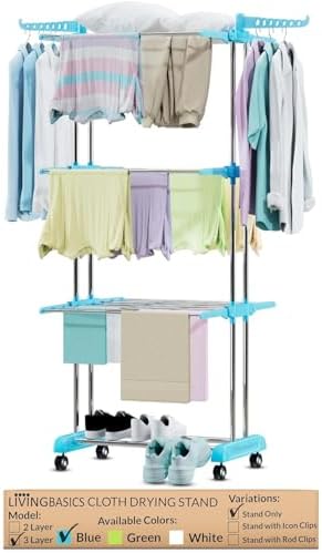 ATROCK® Cloth Stand for Drying | Kapde Sukhane ka Stand | Stainless ...