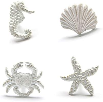 WINOMO Knobs and Pulls 2Pcs Seashell Knobs Nautical Door Handle, Ocean ...