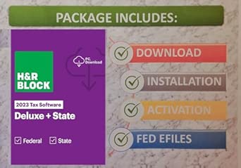 H&R Block Deluxe+State 2023 Tax Software for PC dowload, registration ...