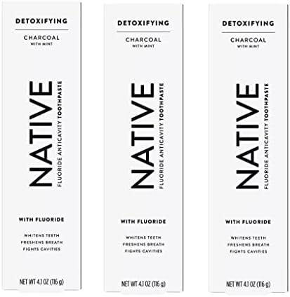 Amazon.com: Native Charcoal with Mint Fluoride Natural Toothpaste - 4.1 ...