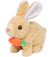 Amazon.com: Easfan Rabbit Plush Toy Jumping Spotted Rabbit Talking ...