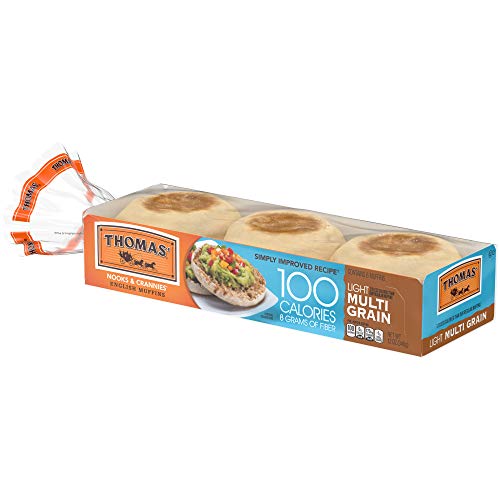 Thomas' Light Multi Grain English Muffins, 6 Count, 12 Oz Package Of ...
