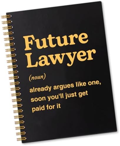 Amazon.com : QYUVK Future Lawyer Gold Foil Hardcover 160 Pages Spiral ...