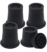 Amazon.com: HANIHUA 4 Sets Furniture Risers 2 inch Black Bed Risers ...
