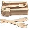 Amazon.com: LotFancy Disposable Forks, 250 Pcs Wooden Forks, 6.2inch ...