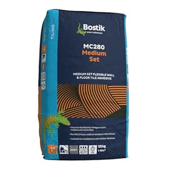 Bostik 30616358, Grey, MC280 Medium Set S1 Tile Adhesive, 20kg: Amazon ...