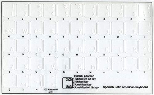 Amazon.com: Online-Welcome Spanish Latin American Keyboard Stickers ...