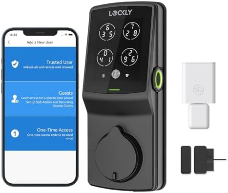 Lockly Secure Plus Smart Lock Bluetooth, 3D Biometric Fingerprint ...