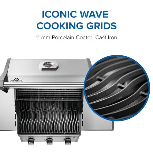 Napoleon Rogue 425 Propane Gas Grill, Stainless Steel, Durable 3-Burner ...
