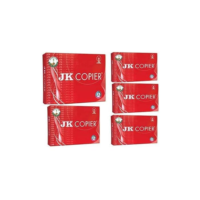 Buy JK Red Copier Paper A4 Size 500 Sheets 75 GSM 1 Ream Pack of 5 ...