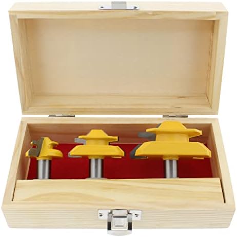 Lock Miter 45 Degree Joint Router Bits + 2Pcs Tongue and Groove Set [1/ ...