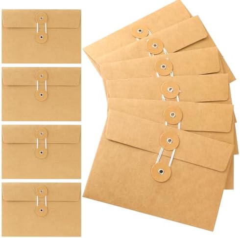 Amazon.com : 10 PCS Kraft String Envelope File Folder Small Vintage ...
