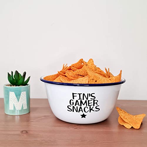 Personalised Gamer Snacks Bowl Small BLUE Gaming Gamers Snack 4G ...