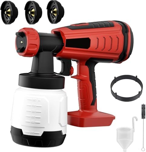 Paint Sprayer for Milwaukee 18V Battery, HVLP Spray Paint Gun with ...