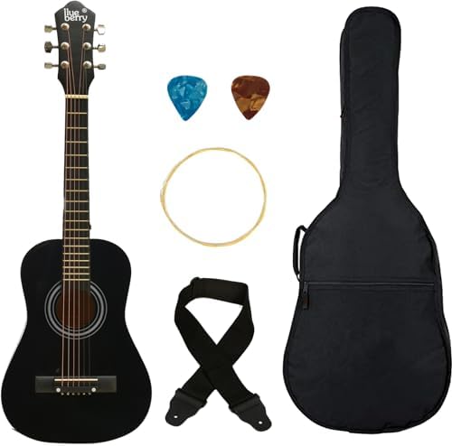 BLUEBERRY, VIP-300 Acoustic Guitar Kit With Bag, Belt, String Sets and ...