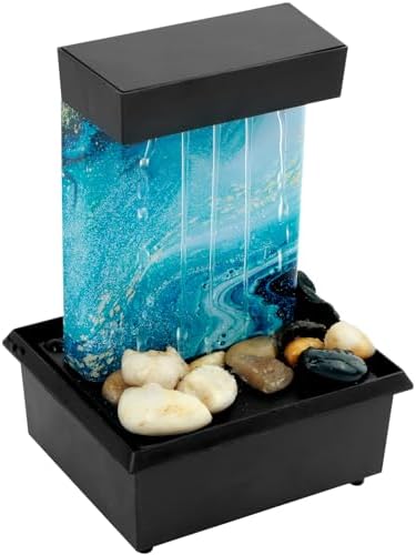 Amazon.com: Tabletop Fountain with Light - Battery/USB Operated Mini ...