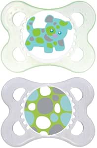 Pack of 2 MAM Original Baby Dummies/ Soothers/ Pacifiers 0+ months DOG ...