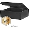 Amazon.com: PACKGILO 1 Pcs Black Extra Large Gift Box with Lid, 16.5 x ...