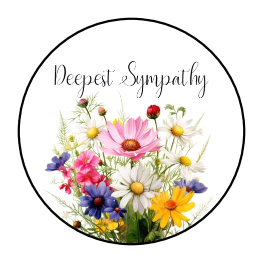 Amazon.com: 30 Pcs Deepest Sympathy Stickers Favor Labels Tags Envelope ...