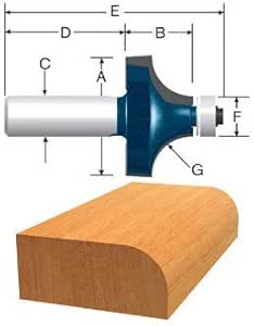 BOSCH 85594MC 3/8 In. x 5/8 In. Carbide-Tipped Roundover Router Bit ...