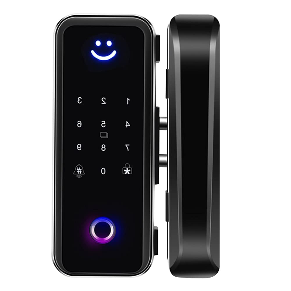 Buy Fingerprint Lock, Voice Navigation Glass Door Lock Smart Bluetooth ...