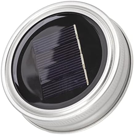 Solar Mason Jar Lights, Outdoor Fairy Jar Lids String Lights 20 LEDs 6. ...